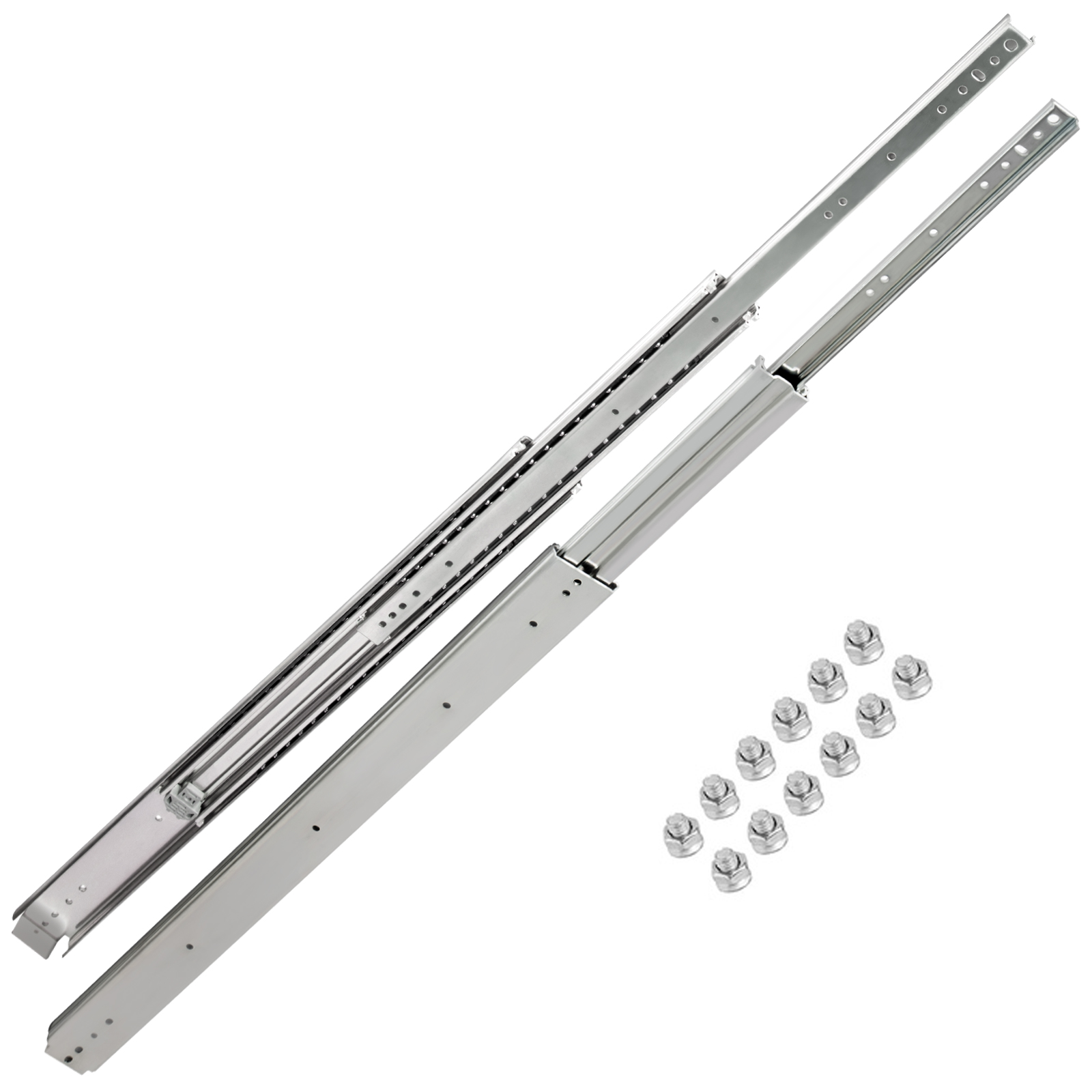 VEVOR Drawer Slides, 1 Pair 42 Inch Heavy Duty Drawer Slides, Ball ...