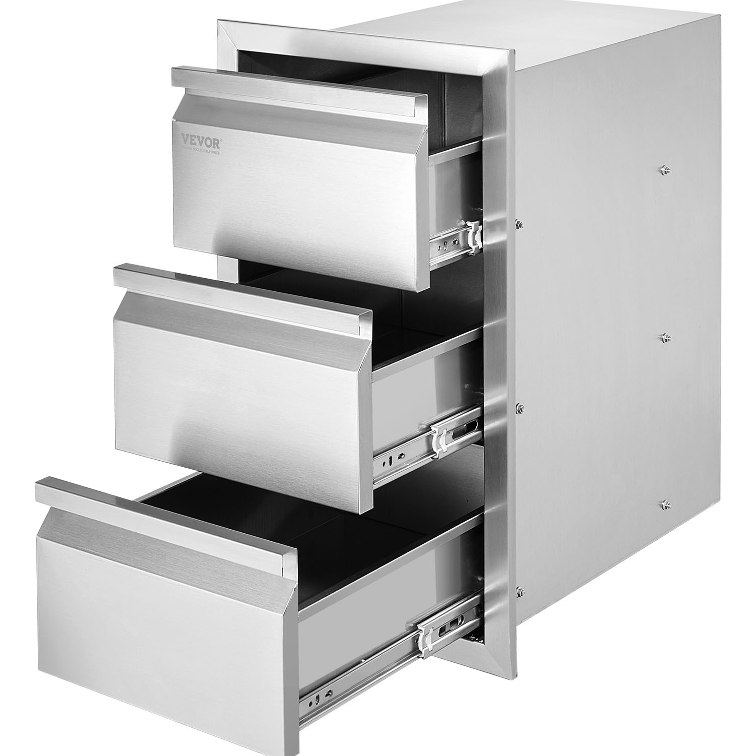 VEVOR Outdoor Kitchen Drawers 14.7" W x 25.4" H x 18.7" D, Box Frame ...