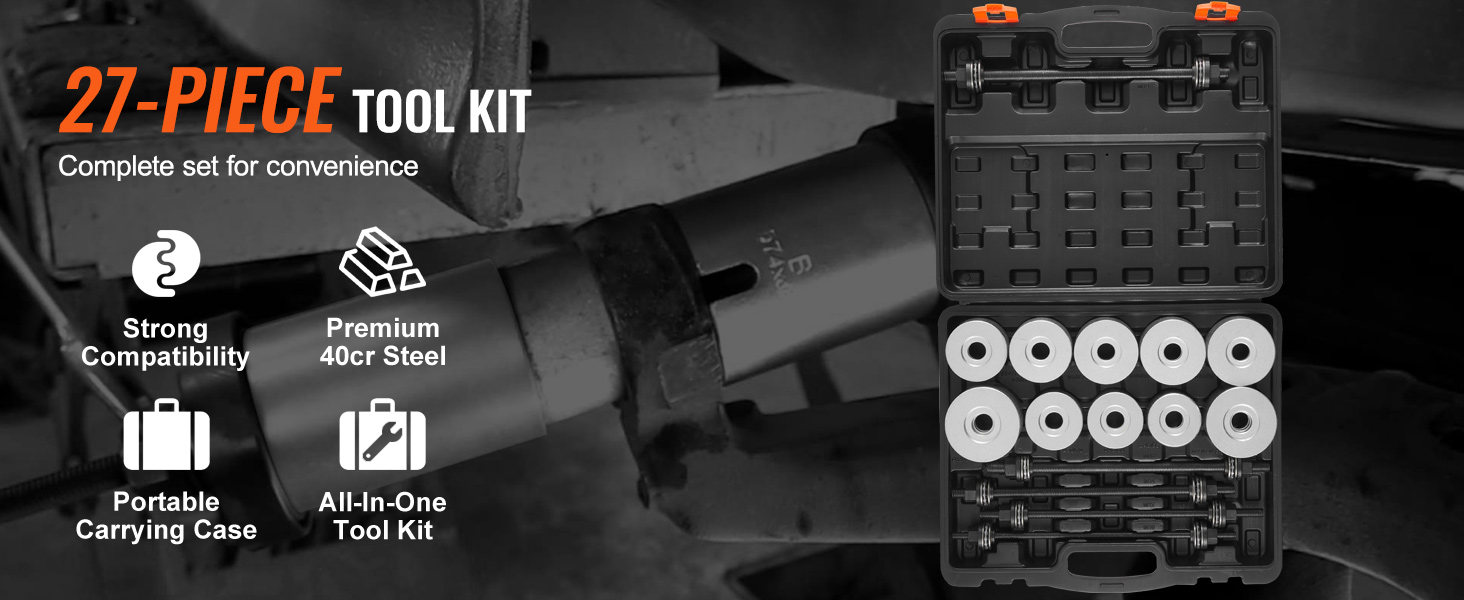 VEVOR 27 PCS Pull and Press Sleeve Kit Steel Bush Bearing Removal ...