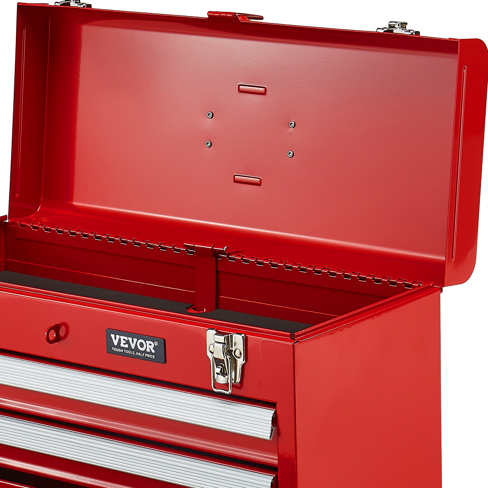Tool Box 20.5-inch Portable Metal Tool Box with 3 Drawers Tool ...