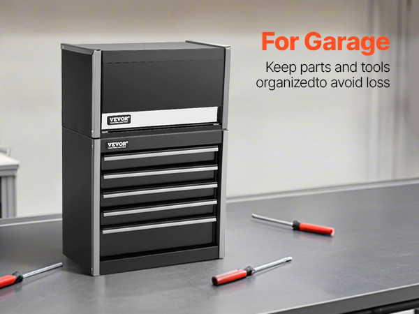 VEVOR Tool Box 8.6-inch Portable Metal Tool Box with 3 Drawers Tool ...