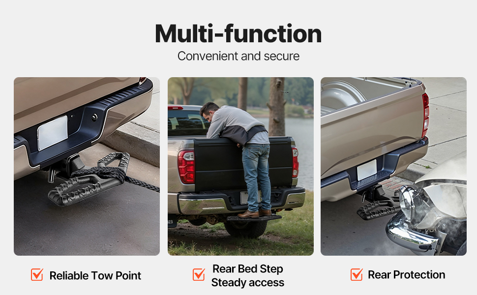 VEVOR Hitch Step for 2" Receiver Universal Trailer Tow Rear Bumper ...