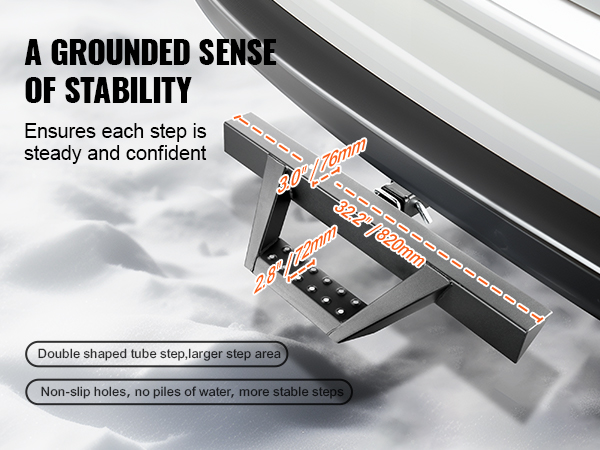 VEVOR Hitch Step for 2" Receiver Universal Trailer Tow Rear Bumper ...