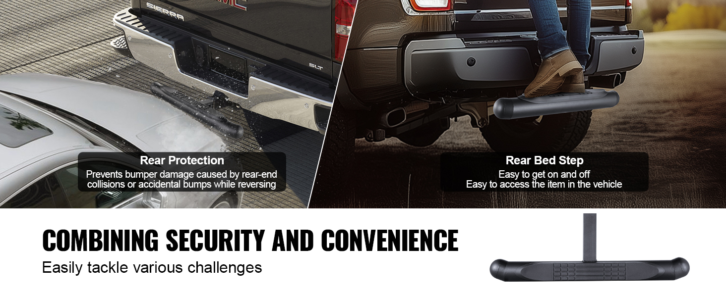 VEVOR Hitch Step for 2" Receiver Universal Trailer Tow Rear Bumper ...