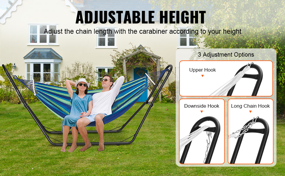 VEVOR Steel Hammock Stand 450lbs Capacity Hammock Frame Fits 6.9-12.8ft ...