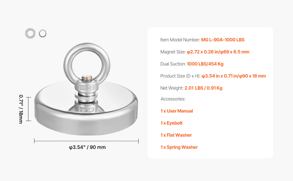 Fishing Magnet Super Strong Heavy Duty Rare Earth Neodymium Pull Force ...
