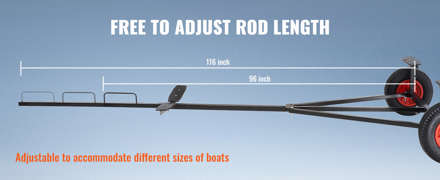 VEVOR Boat Trailer Dolly, 420lbs Load Capacity, Carbon Steel Trailer ...