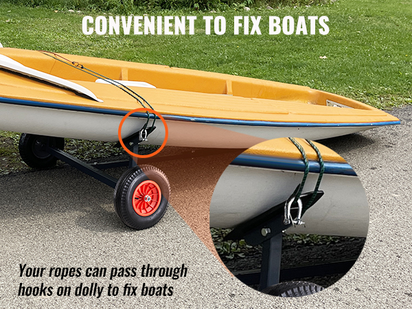 VEVOR Boat Trailer Dolly, 420lbs Load Capacity, Carbon Steel Trailer ...