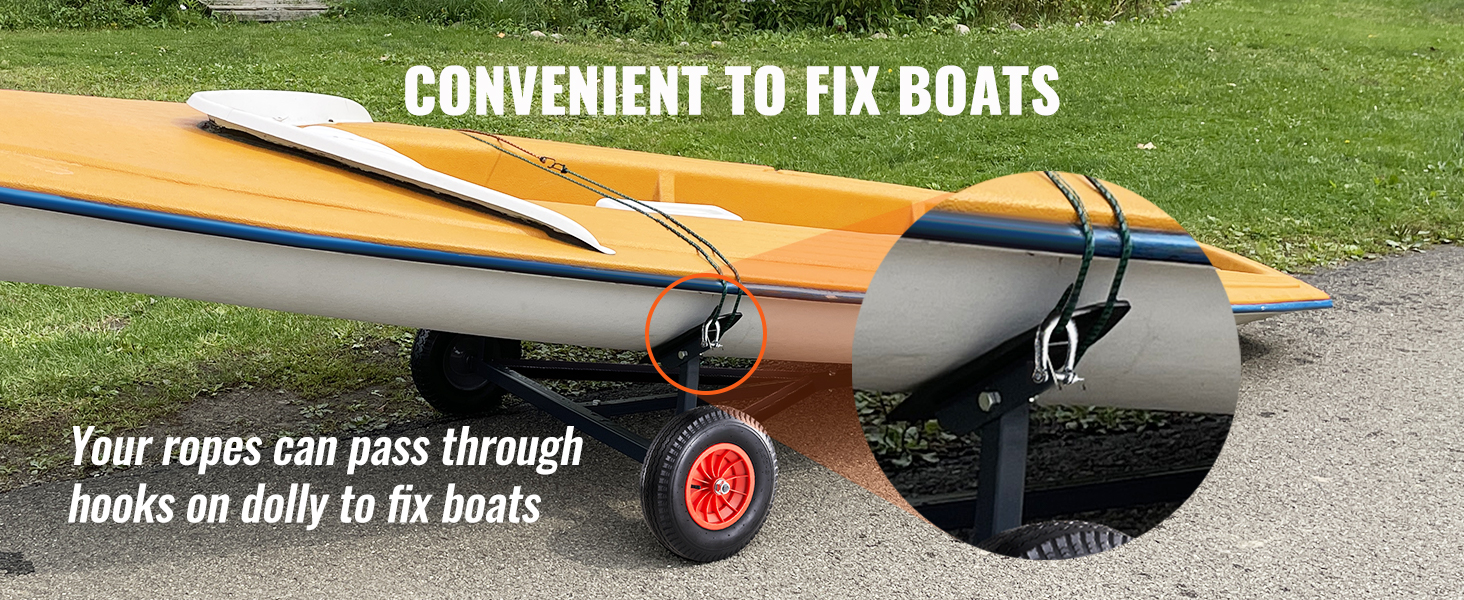 VEVOR Boat Trailer Dolly, 420lbs Load Capacity, Carbon Steel Trailer ...
