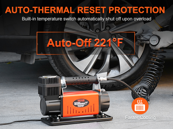 VEVOR 12V Air Compressor Heavy Duty 150PSI Offroad Air Compressor ...