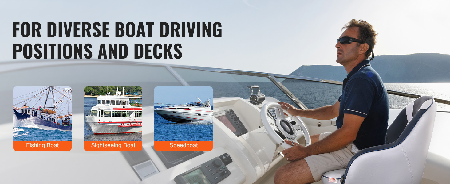 VEVOR Captain Bucket Seat, Pontoon Boat Seat with Thickened Sponge ...