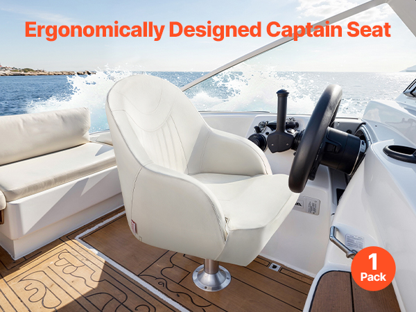 VEVOR Boat Seat Low Backrest Flip Up Boat Seat Captain Bucket Seat ...