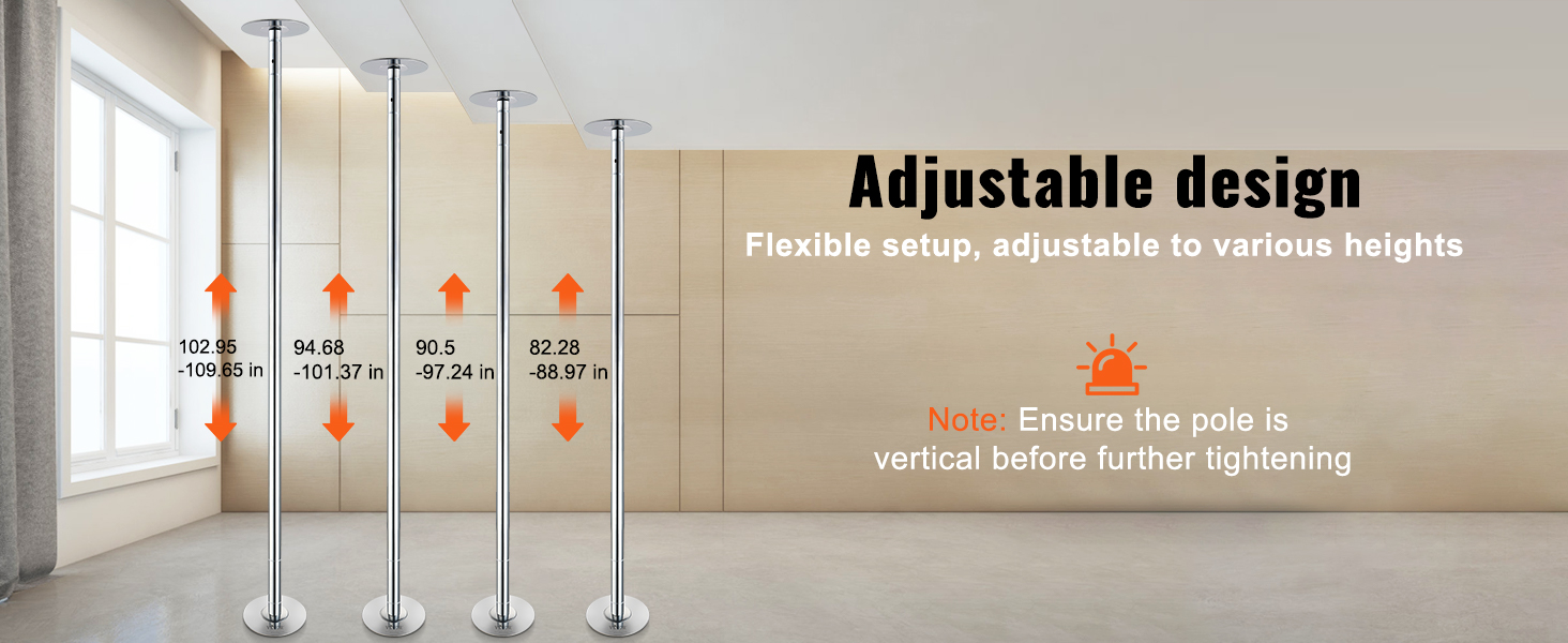 VEVOR Professional Dancing Pole, Spinning Static Dancing Pole Kit ...