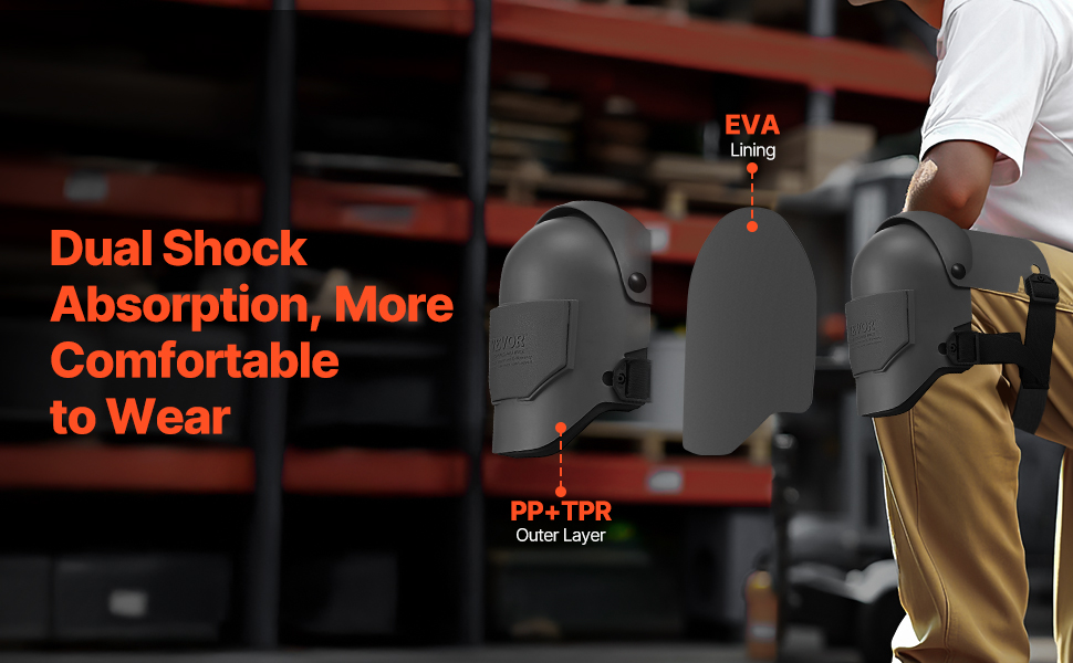 VEVOR Knee Pads for Work Extra Thick for Construction Roofing Flooring ...