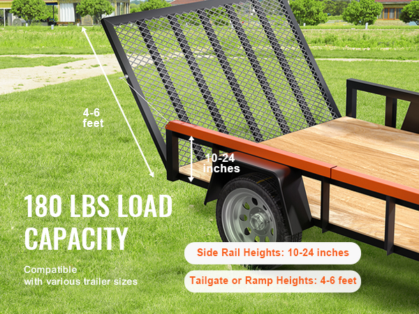 VEVOR Trailer Tailgate Lift Assist, Max 180 lbs Load Capacity ...