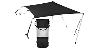 VEVOR T-Top Sun Shade Kit 6' x 7', UV-Proof 600D Polyester T-top ...