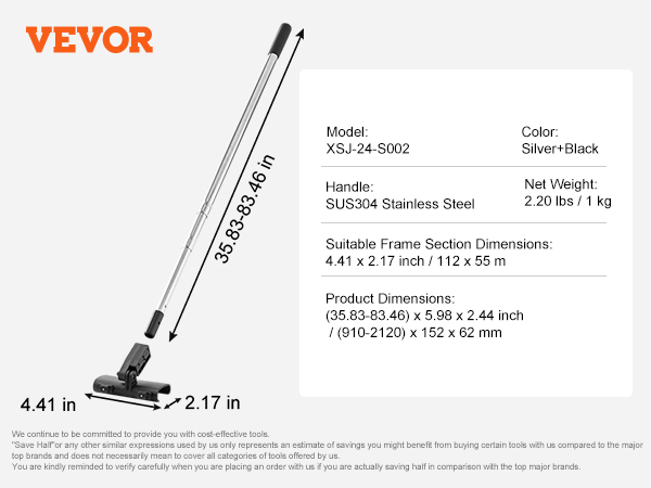 VEVOR Drywall Skimming Kit, Handle + Fixator Smoothing Knife Accessory ...