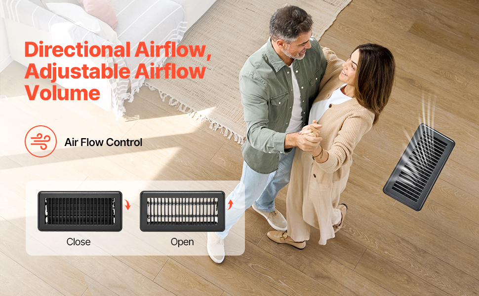 Floor Registers 4 x 10 Inch 12-Pack Iron Floor Vents for HVAC Vent ...