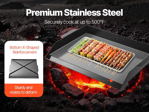 22x16 in Flat Top Griddle Carbon Steel Universal BBQ Grill Pan Cookware ...