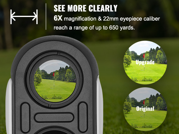 VEVOR Golf Rangefinder, 650 Yards Laser Golfing Hunting Range Finder ...