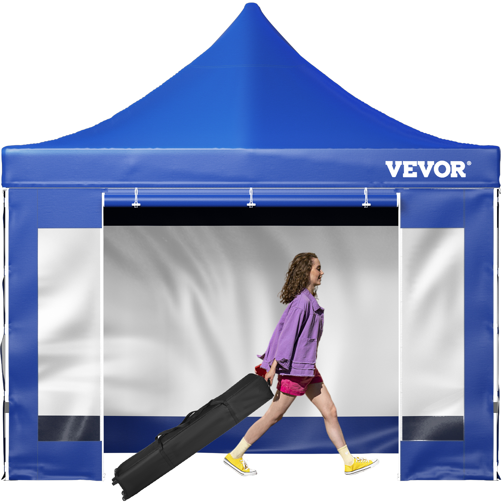 VEVOR Pop Up Canopy Tent, 10 x 10 FT, Outdoor Patio Gazebo Tent with ...