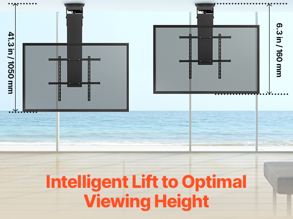 VEVOR Motorized Ceiling TV Mount, TV Wall Mount for 32 to 70 Inch TV ...