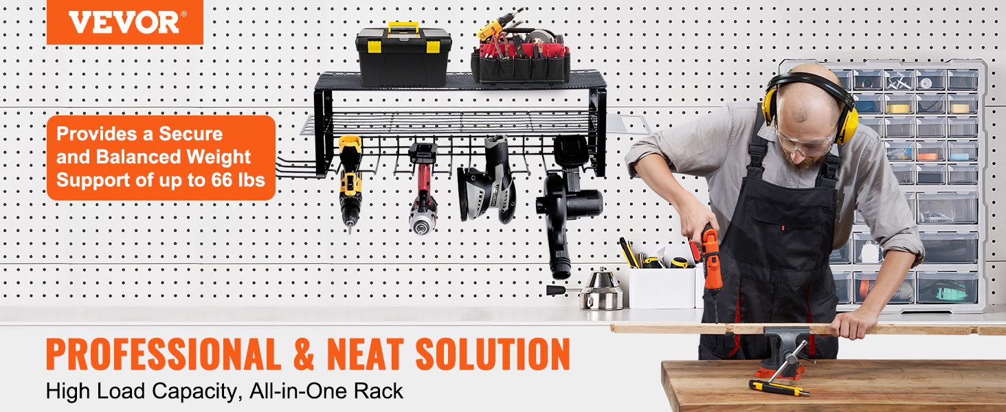 VEVOR Power Tool Organizer, 7 Slot, 3 Layers, Cordless Drill Holder ...