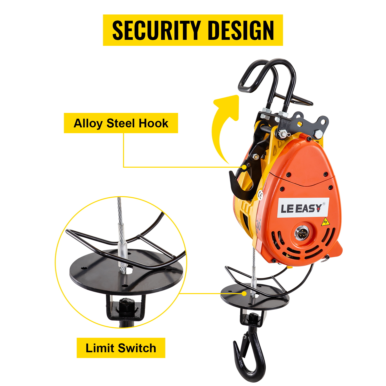 VEVOR Electric Chain Hoist 230kg Capacity Electric Winch 507lbs with ...