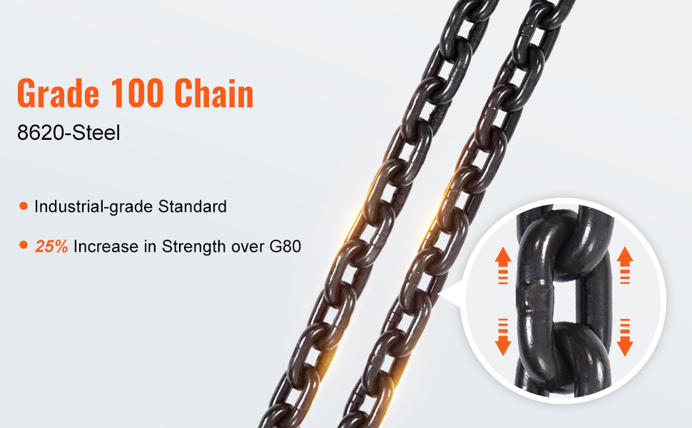 VEVOR Electric Chain Hoist Three Phase Crane Hoist 4400 lbs Load 20 ft ...