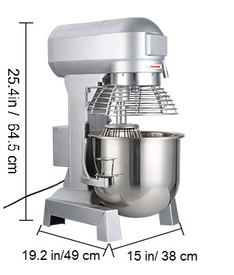 VEVOR Commercial Food Mixer 15Qt 600W 3 Speeds Adjustable 110/178/390 ...