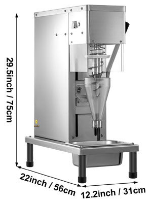 VEVOR 110V Frozen Yogurt Blending Machine 750W, Yogurt Milkshake Ice ...