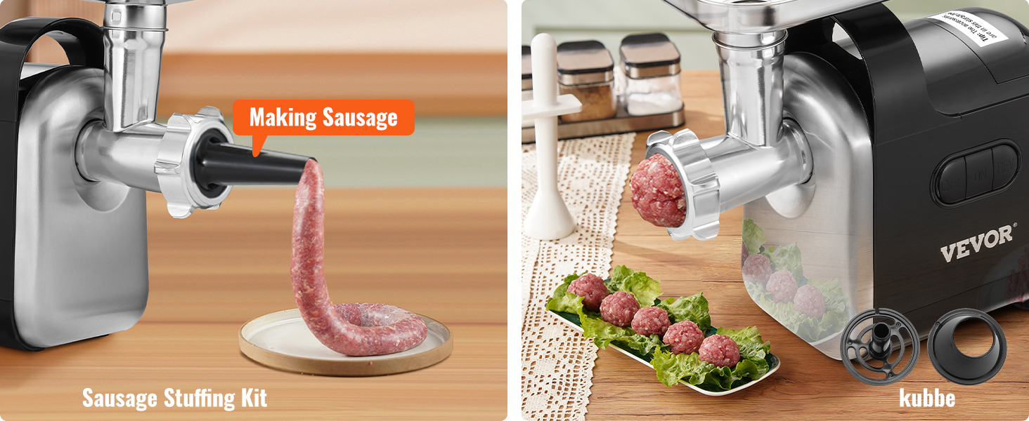 VEVOR Electric Meat Grinder, 6.6 Lb/Min, 550W（2200W MAX) Industrial ...