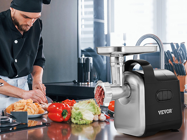 VEVOR Electric Meat Grinder, 6.6 Lb/Min, 550W（2200W MAX) Industrial ...