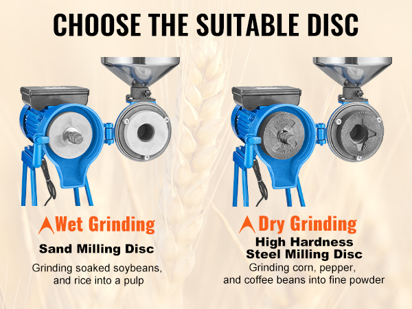 VEVOR Electric Grain Mill Grinder, 1500W 110V Spice Grinders ...