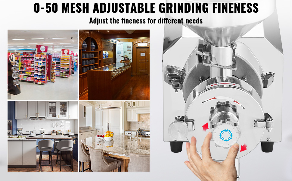 VEVOR Grain Grind Mill Grain Grinding Machine 3000W Food Processing ...