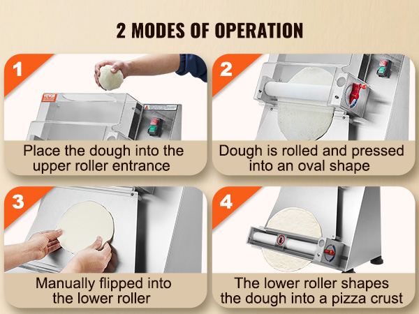 VEVOR Pizza Dough Roller Sheeter, 3-15 Inch Automatic Commercial Pizza ...