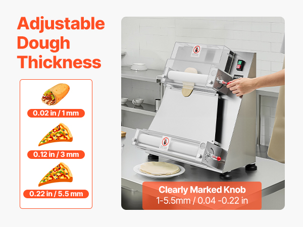 16 Inch Pizza Dough Roller Sheeter Semi-automatic Commercial Dough ...