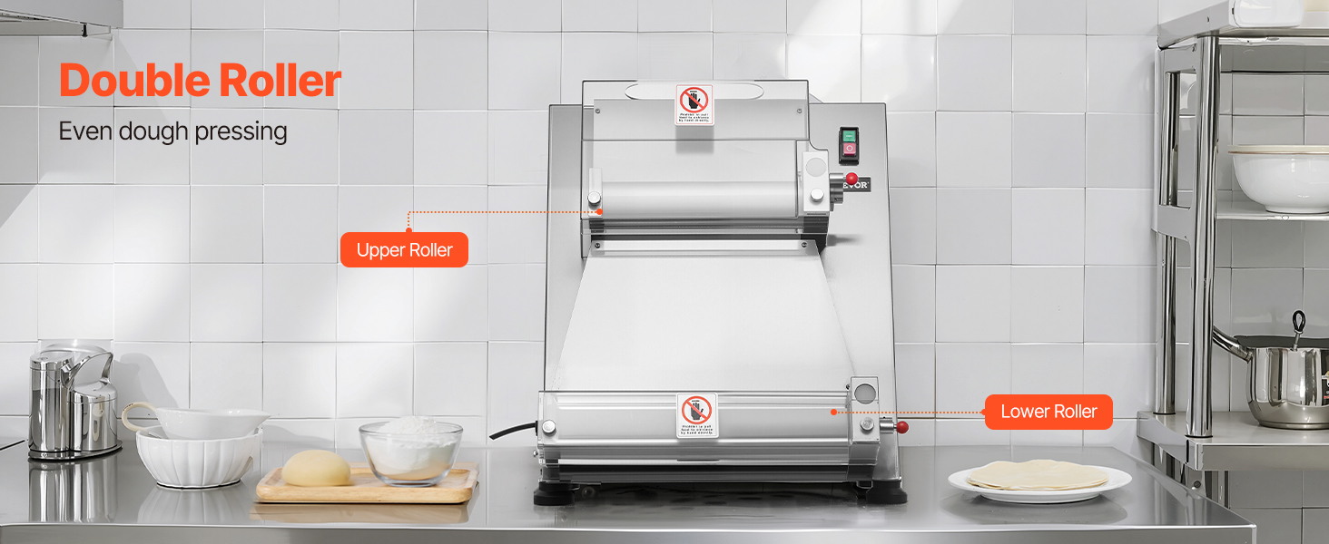 16 Inch Pizza Dough Roller Sheeter Semi-automatic Commercial Dough ...