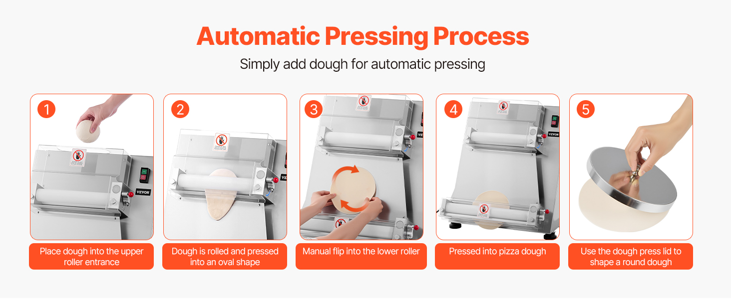 16 Inch Pizza Dough Roller Sheeter Semi-automatic Commercial Dough ...