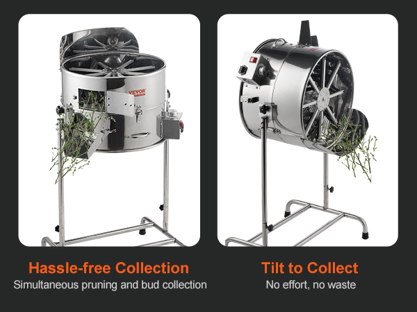 VEVOR Electric Bud Trimmer, 18'' Electric Leaf Trimmer Machine with 60W ...