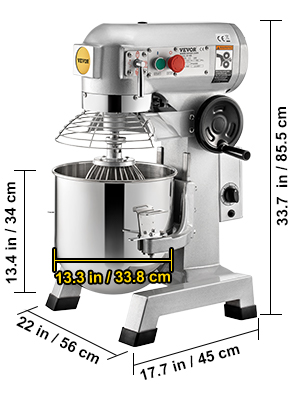 VEVOR Commercial Food Mixer, 30Qt Commercial Mixer with Timing Function ...
