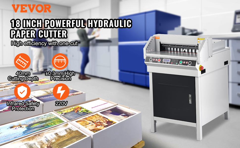18" 450mm Paper Cutter Cutting Machine Office Electric Heavy Duty ...