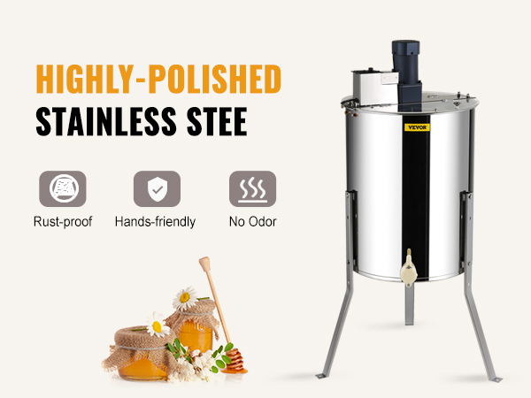 VEVOR Electric Honey Extractor, 4/8 Frames Honey Spinner Extractor ...