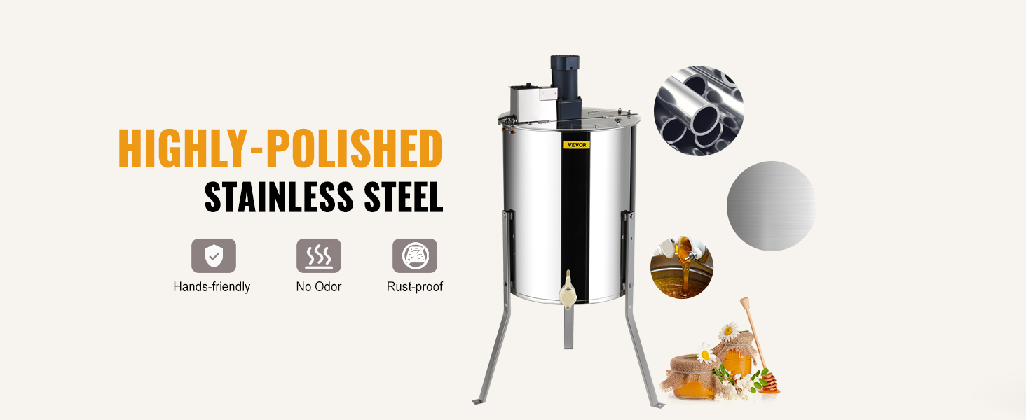 VEVOR Electric Honey Extractor Beekeeping Equipment 4/8 Frames ...