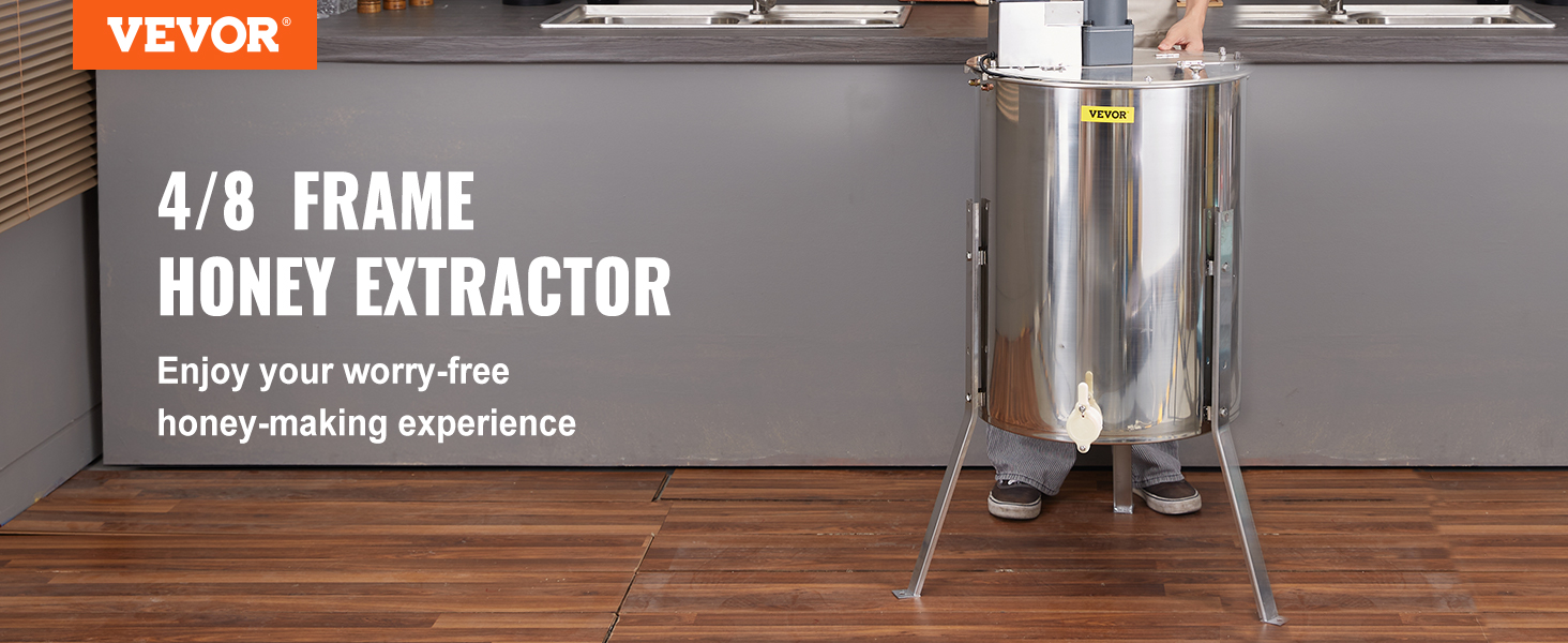 VEVOR Electric Honey Extractor, 4/8 Frames Honey Spinner Extractor ...