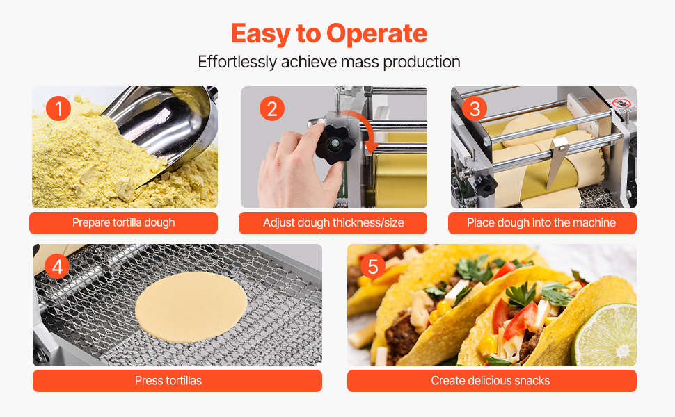 VEVOR Electric Tortilla Maker Automatic Corn Tortilla Making Machine (4 ...