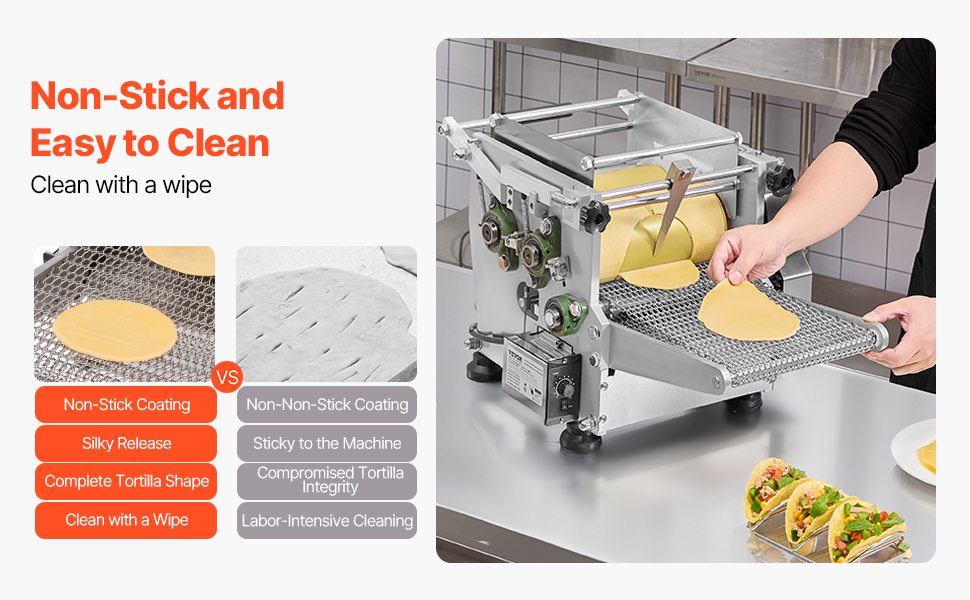 VEVOR Electric Tortilla Maker Automatic Corn Tortilla Making Machine (4 ...