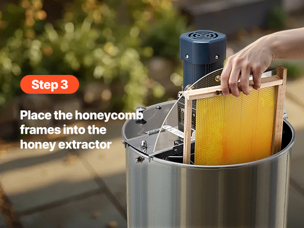 VEVOR Electric Honey Extractor 3 Frame Honey Spinner Beekeeping ...