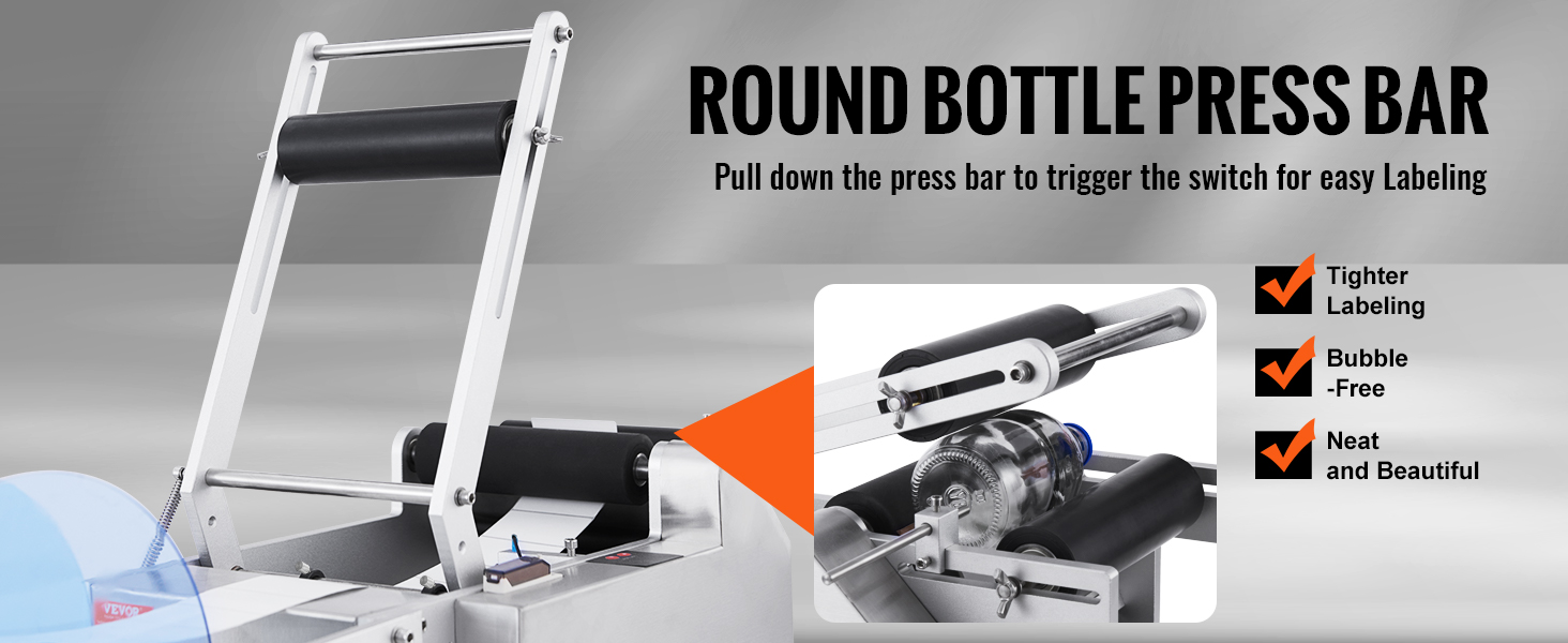 VEVOR Semi-Automatic Round Labeling Machine, 20-50pcs/min, Electric ...