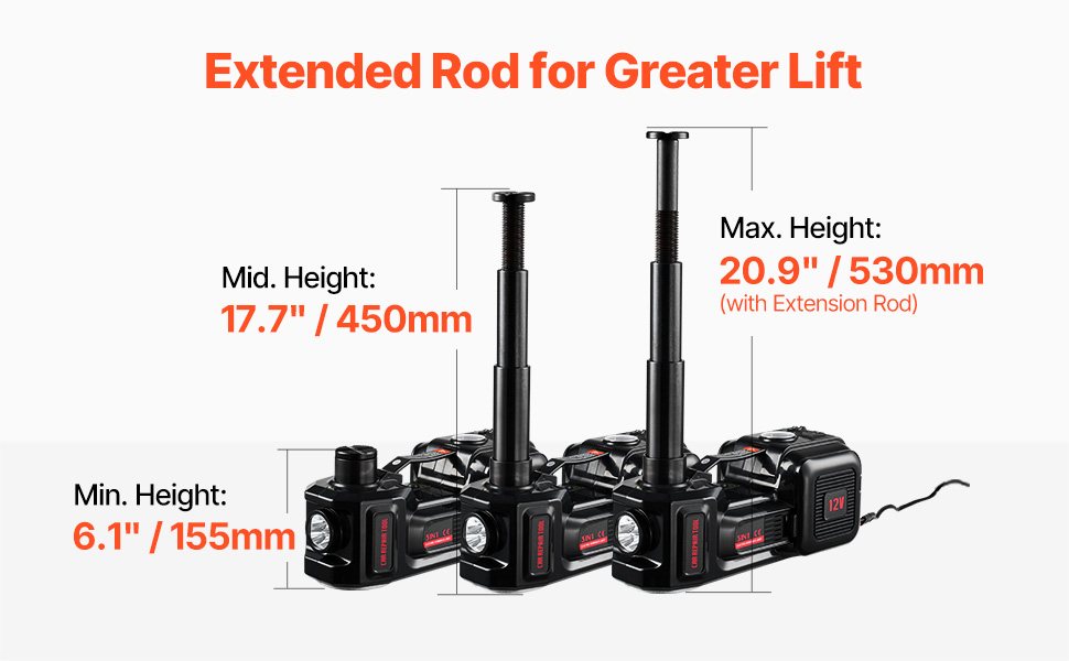 VEVOR Electric Car Jack 5 Tons /11000 lbs Jack kit with Electric Impact ...